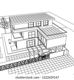 House 3d Illustration Stock Vector (Royalty Free) 1322429147 | Shutterstock