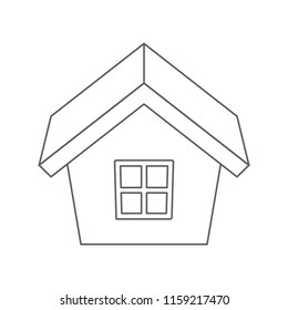 House 3d Outline Icon Stock Vector (Royalty Free) 1159217470 | Shutterstock