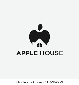 House Apple Logo Design Icon Vector Stock Vector (Royalty Free ...