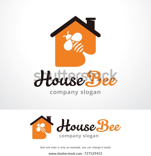 House Bee Logo Template Design Vector Stock Vector (Royalty Free ...
