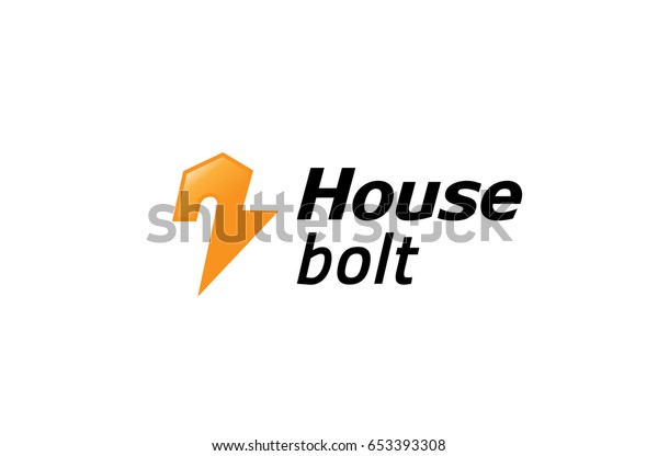 House Bolt Symbol Logo Vector Symbol Stock Vector (Royalty Free) 653393308