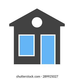 House Building Exterior Icon Vector Image Stock Vector (Royalty Free ...