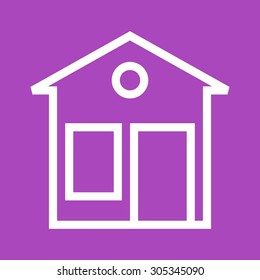 House Building Exterior Icon Vector Image Stock Vector (Royalty Free ...