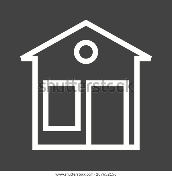 House Building Exterior Icon Vector Image Stock Vector (Royalty Free ...