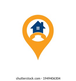 House Call Map Pin Shape Concept Stock Vector (Royalty Free) 1949406304 ...