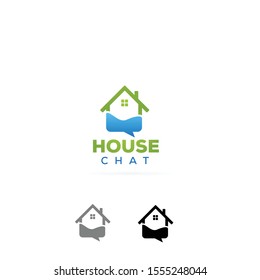 House Chat Logo Icon Stock Vector (Royalty Free) 1555248044 | Shutterstock
