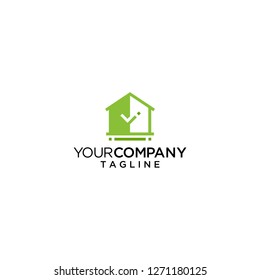 House Check Logo Vector Stock Vector (Royalty Free) 1271180125 ...