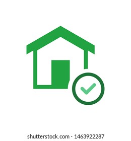 House Check Mark Logo Template Vector Stock Vector (Royalty Free ...