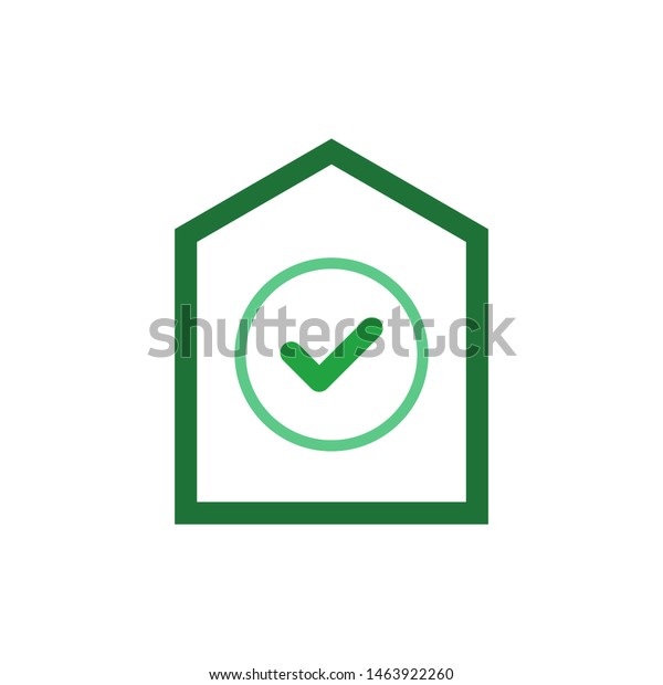 House Check Mark Logo Template Vector Stock Vector (Royalty Free ...