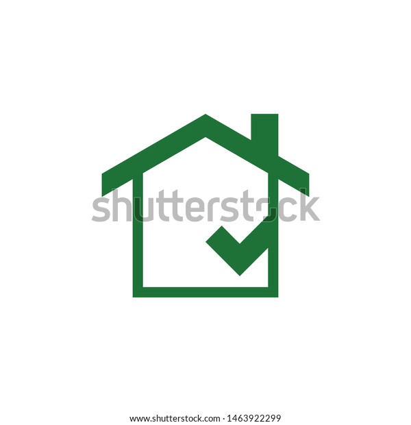 House Check Mark Logo Template Vector Stock Vector (Royalty Free ...