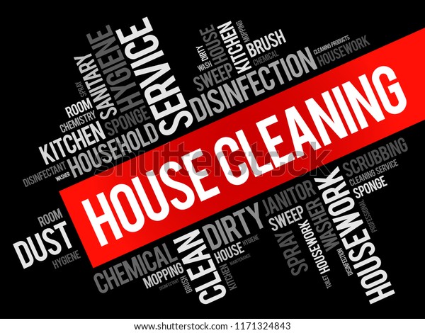 House Cleaning Word Cloud Collage Concept Stock Vector (Royalty Free ...
