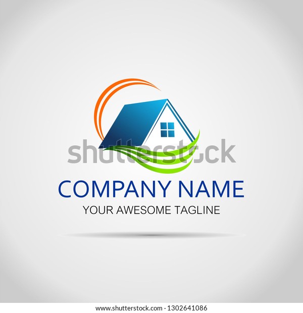 House Company Logo Vector Stock Vector (Royalty Free) 1302641086 ...