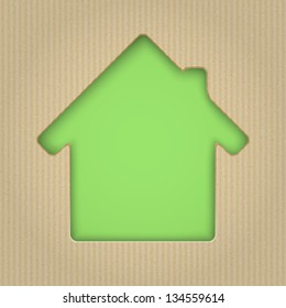 House Cut Out Cardboard Vector Illustration Stock Vector (Royalty Free ...