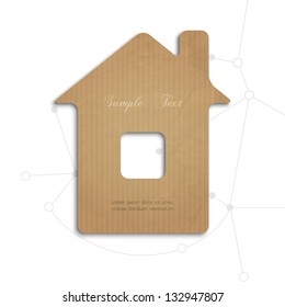 House Cut Out Cardboardconcept Vector Illustration Stock Vector ...