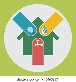 House Expenses Structure Illustration Various Household Stock Vector ...