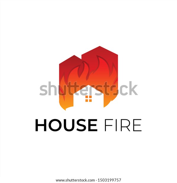 House Fire Logo Design Home Icon Stock Vector (Royalty Free) 1503199757 ...