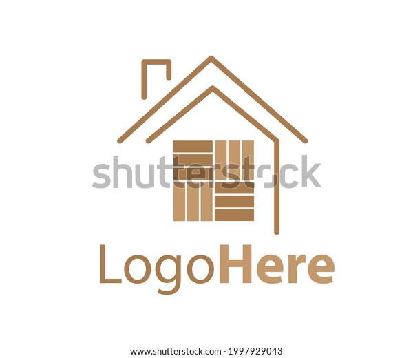 House Flooring Icon Based Logo Vector Stock Vector (Royalty Free ...