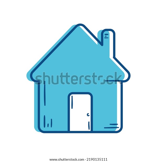 House Front Facade Isolated Icon Stock Vector (Royalty Free) 2190135111 ...