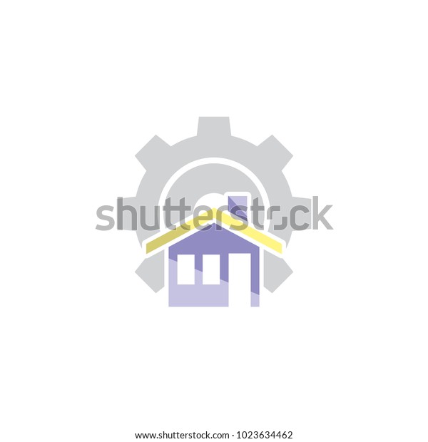 House Gear Logo Icon Design Stock Vector (Royalty Free) 1023634462