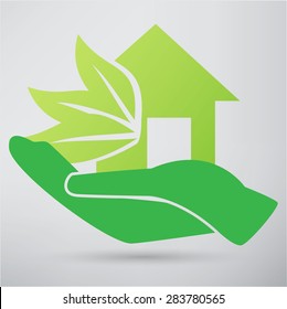 House Hand Icon Stock Vector (Royalty Free) 283780565 | Shutterstock