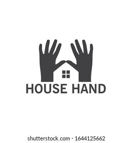 House Hand Logo Template Design Stock Vector (Royalty Free) 1644125662 ...