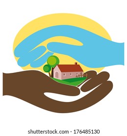 House Hands Stock Vector (Royalty Free) 176485130 | Shutterstock