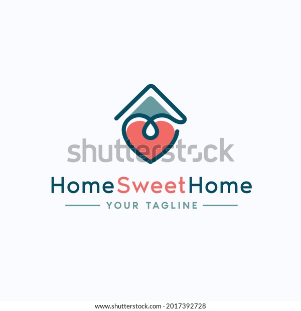 House Heart Home Logo Stock Vector (Royalty Free) 2017392728 | Shutterstock