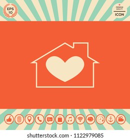 House Heart Symbol Stock Vector (Royalty Free) 752287996