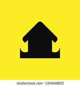 House Home Arrow Icon Vector Stock Vector (Royalty Free) 1354540832 ...