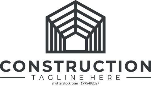 House Home Contraction Logo Vector Stock Vector (Royalty Free ...