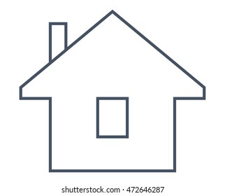 House Home Simple Vector Illustration Isolated Stock Vector (Royalty ...