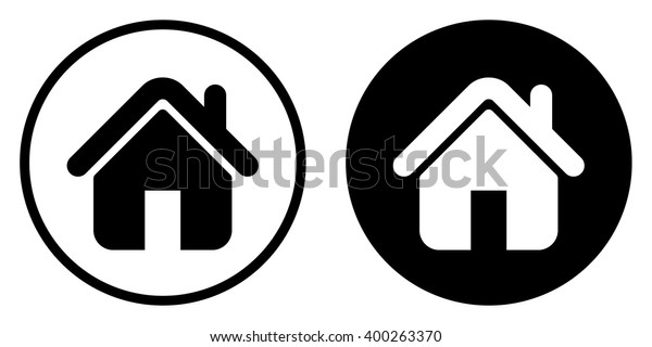 House Icon Circle Vector Illustration Stock Vector (Royalty Free) 400263370