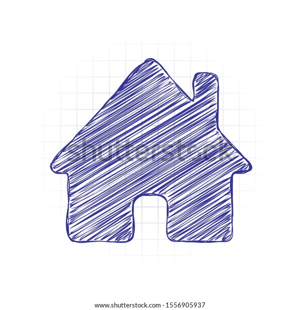 House Icon Hand Drawn Sketched Picture Stock Vector (Royalty Free ...