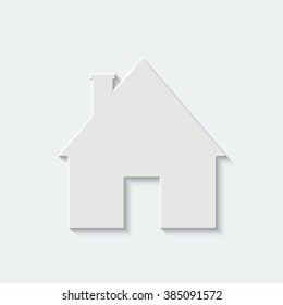 House Icon Isolated On Light Background Stock Vector (Royalty Free ...