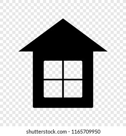 Similar Images, Stock Photos & Vectors of Simple house icon. White icon ...