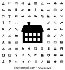 House Frame Icon Set Filled Construction Stock Vector (Royalty Free ...