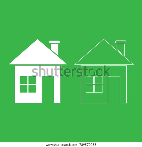 House Icon White Color Stock Vector (Royalty Free) 789570286