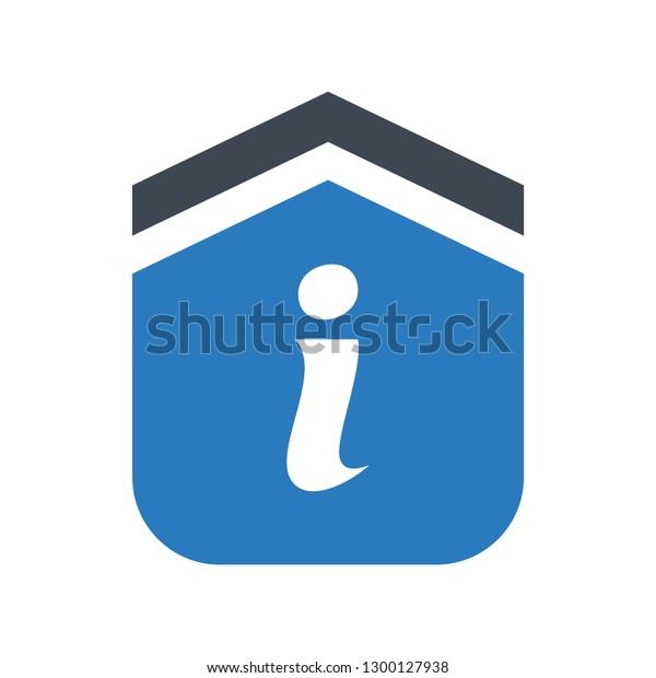 House Information Icon Vector Blue Stock Vector (Royalty Free ...