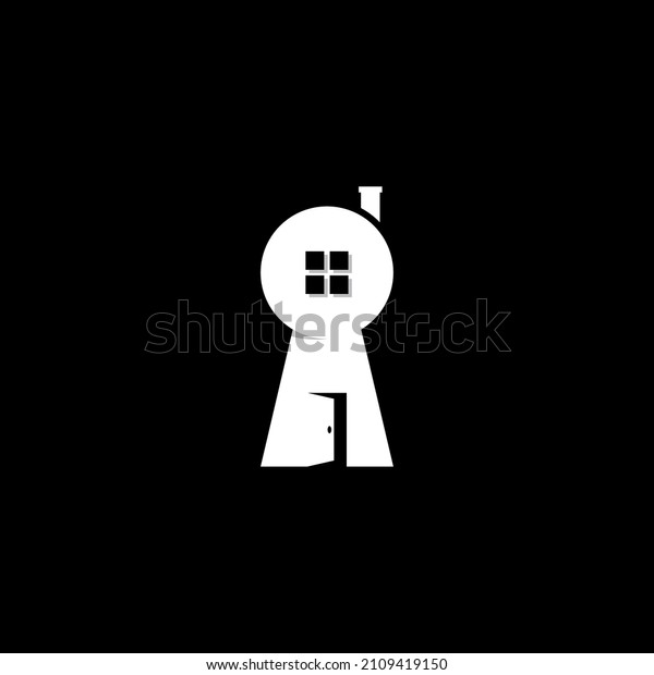 House Key Hole Logo Design Template Stock Vector (Royalty Free ...