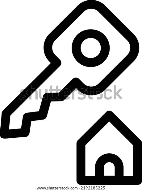 House Key Icon Outline Style Building Stock Vector (Royalty Free ...