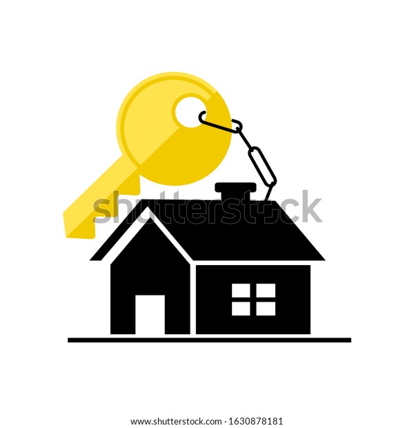 House Key Illustration Concept Real Estate Stock Vector (Royalty Free ...
