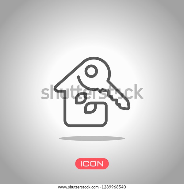 House Key Linear Icon Thin Outline Stock Vector (Royalty Free ...