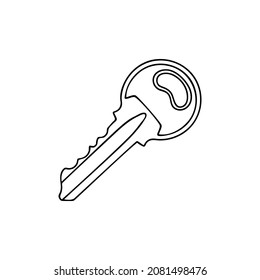 House Key Outline Sketch Object That Stock Vector (Royalty Free ...