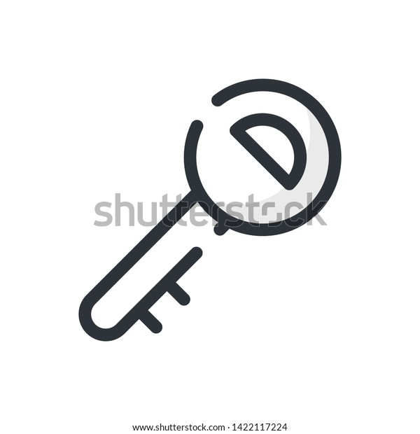House Key Vector Illustration Outline Sign Stock Vector (Royalty Free ...