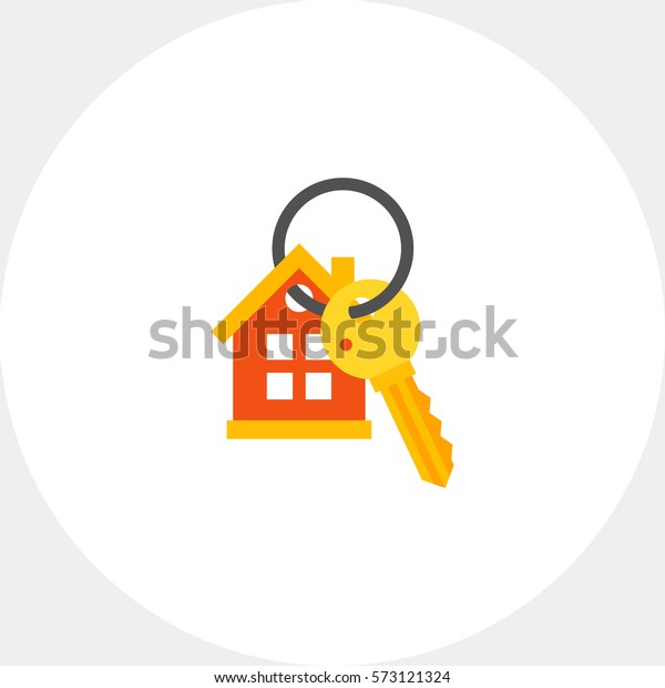 House Keyring Key Icon Stock Vector (Royalty Free) 573121324