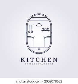 House Kitchen Interior Modern Logo Vector Stock Vector (Royalty Free ...