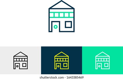 House Line Art Icon Vector Stock Vector (Royalty Free) 1643385469 ...