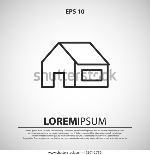 House Line Icon Stock Vector (Royalty Free) 439741753 | Shutterstock