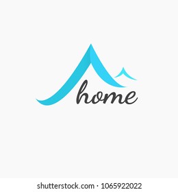 House Logo Design On White Background Stock Vector (Royalty Free ...