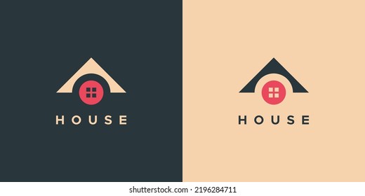 House Logo Image Simple Geometric House Stock Vector (Royalty Free ...